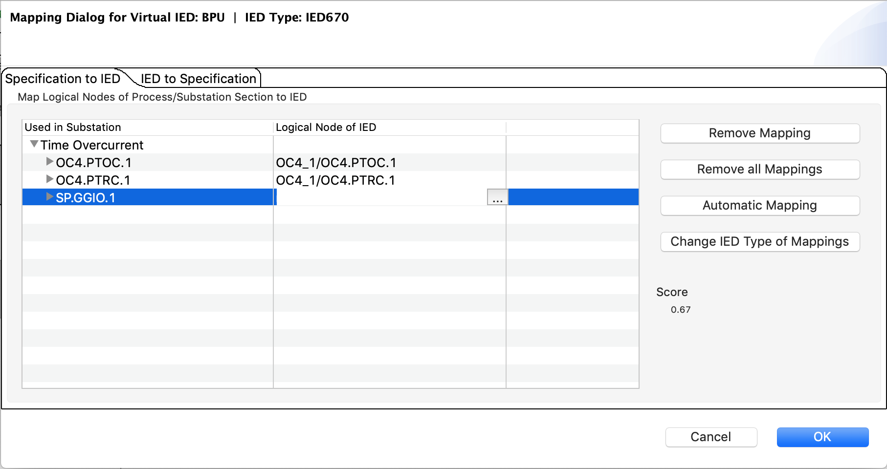 Mapping logical nodes